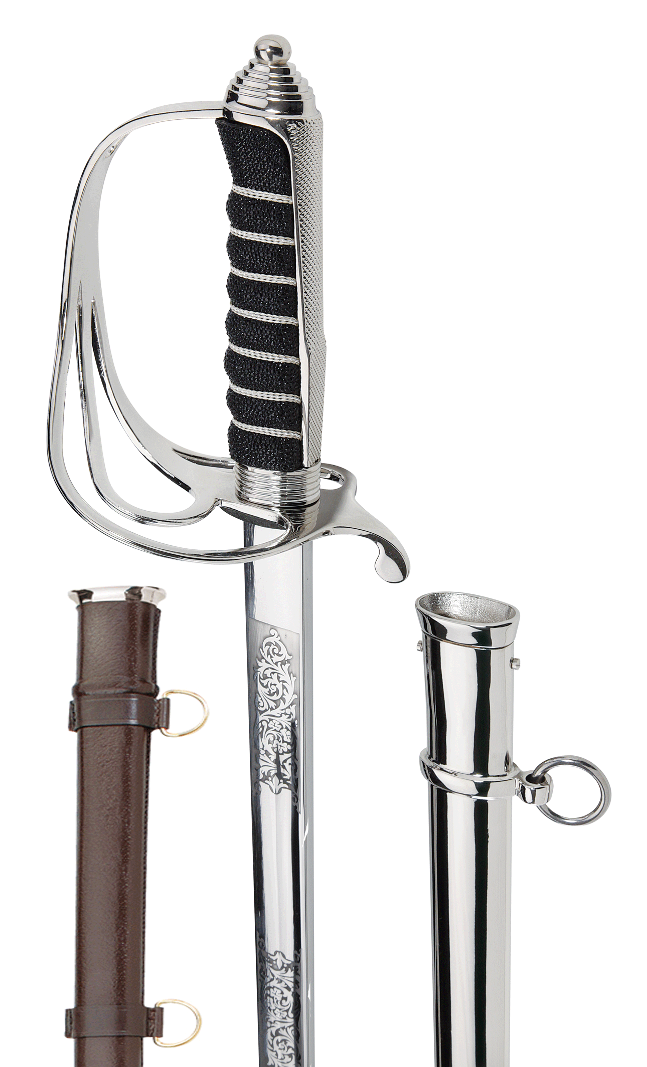 CIIIR ROYAL LOGISTIC CORPS OFFICER'S SWORD & SCABBARD WITH CIIIR CYPHER ...