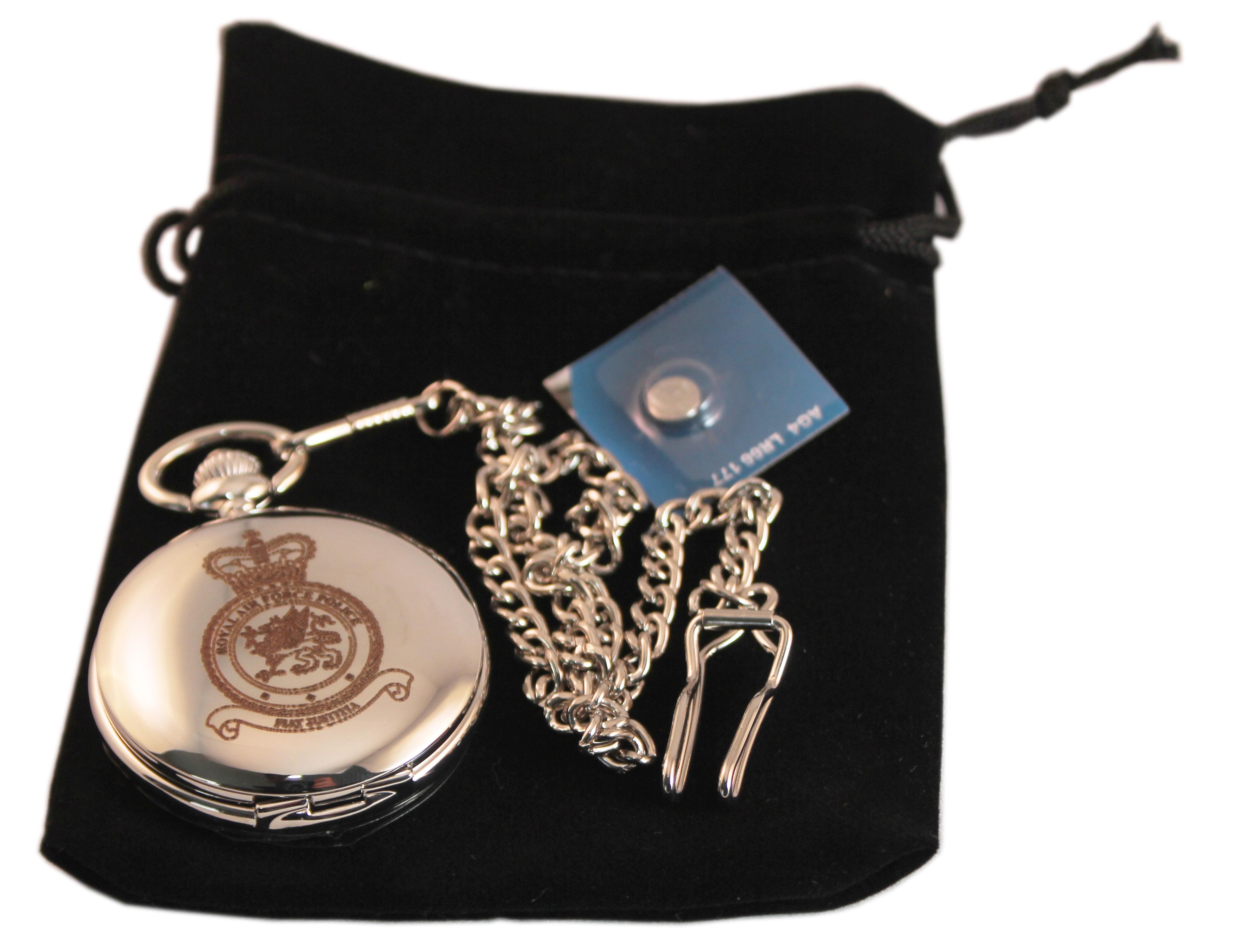 RAF POLICE POCKET WATCH, ENGRAVED & PERSONALISED