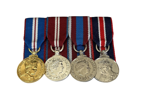 QGJM + QDJM + QPJM + KCM 23 Miniature Court mounted set - The Mess Dress Ltd